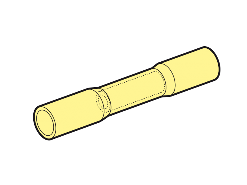 Manchon préisolé thermorétractable jaune (4 à 6 mm²) - CEMBRE WL1M