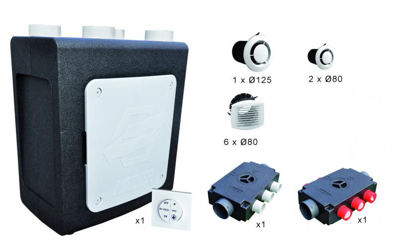 KIT VMC DOUBLE FLUX POUR T6 - TRES HAUTE EFFICACITE... - NATHER 502451FIL