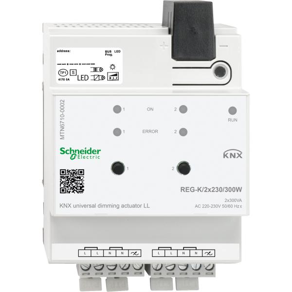 KNX - actionneur de variation faible charge - 2x230/300W - SCHNEIDER ELECTRIC MTN6710-0002